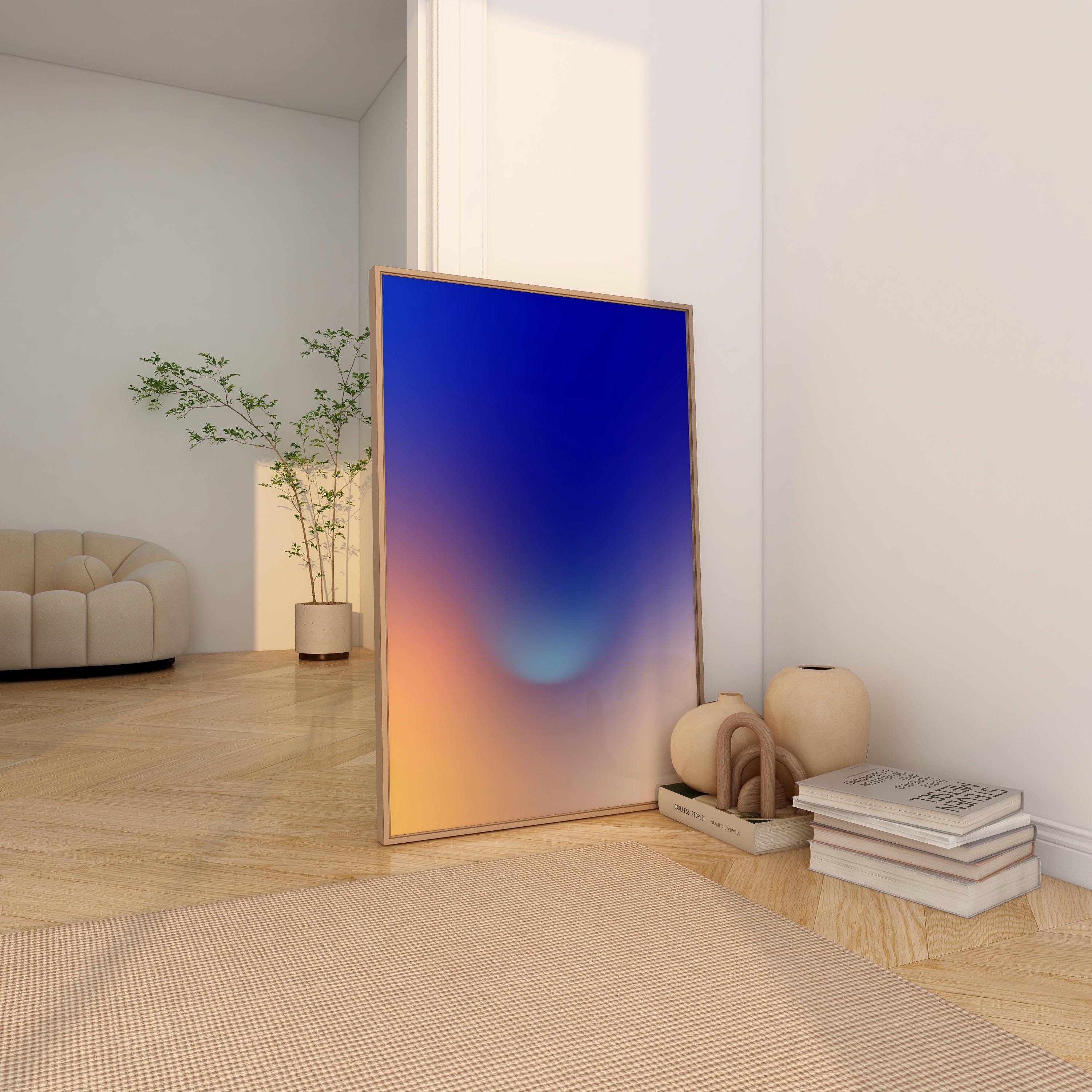 Aura Print Blue Gradient Spiritual Aura Poster Psychedelic Decor ...