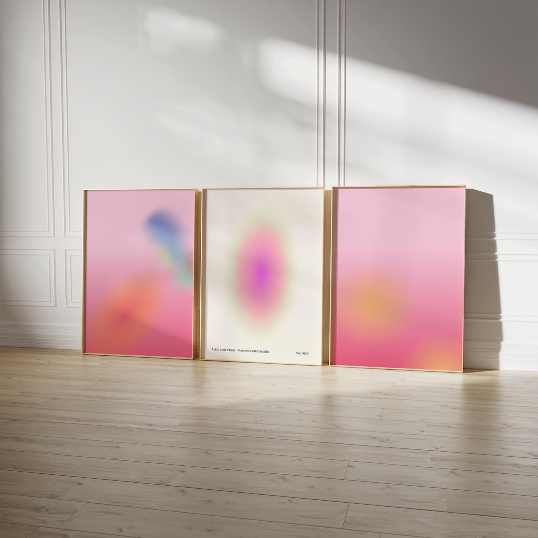 Aura Poster Gallery Wall Set Gradient Spiritual Gift for Her Preppy ...