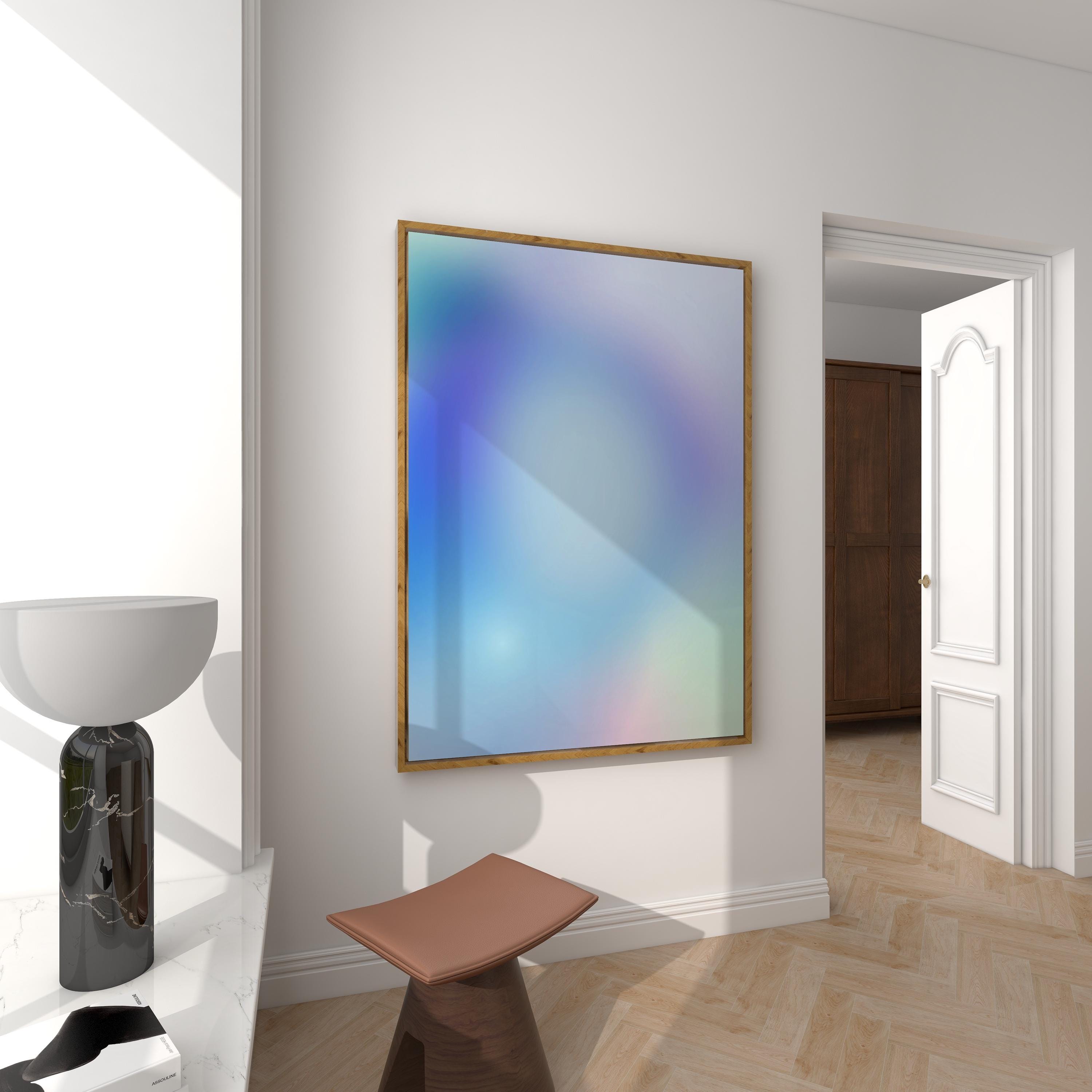 Blue Aura Wall Art Spiritual Gradient Art Preppy Room Decor Spiritual ...