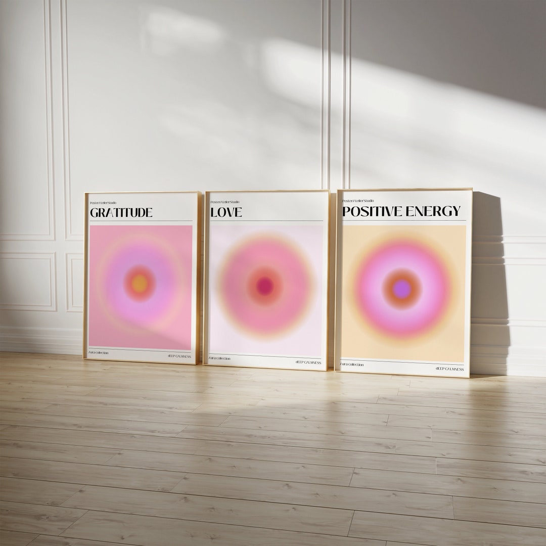 Love Value Poster Set, Aura Poster, Poster Vintage, Digital Poster ...