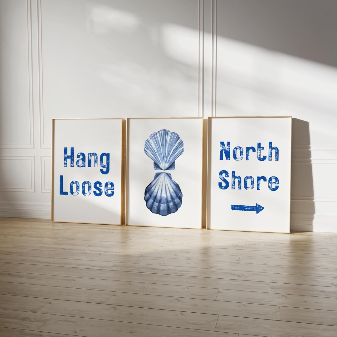 Coastal Decor Preppy Surf Poster Set of 3 Beach Vibes Gallery Wall Set ...