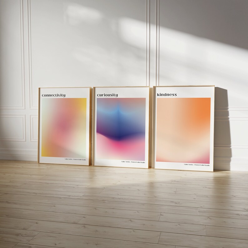Aura Poster Set 3er Set Aura Poster Set of 3 Pieces Wall Art Aura Art ...