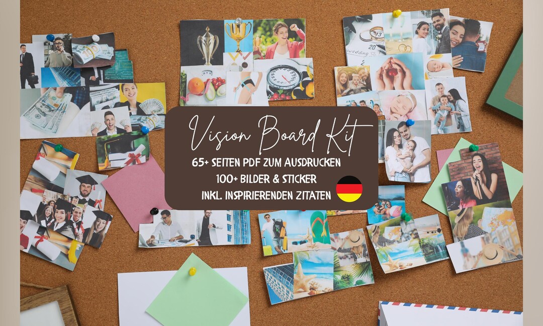 Visionboard Set Druckvorlagen Visionboard Party Ideen Design ...
