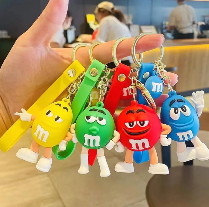 M&M Keychain, Novelty Keychain, Fun Keychain, Colorful Keychain, Snack ...