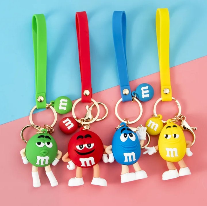 M&M Keychain, Novelty Keychain, Fun Keychain, Colorful Keychain, Snack ...