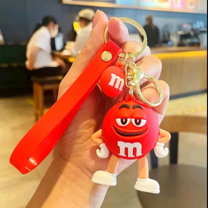 M&M Keychain, Novelty Keychain, Fun Keychain, Colorful Keychain, Snack ...