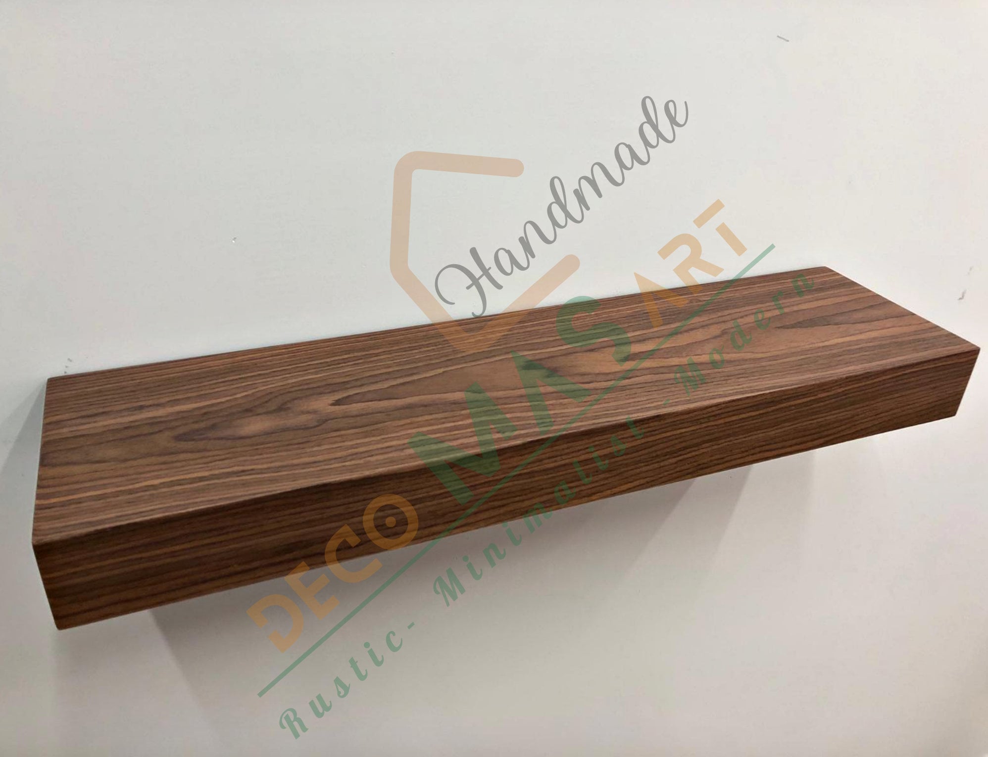 Custom Size Floating Shelf Wooden Walnut Tv Unit With Hidden - Etsy