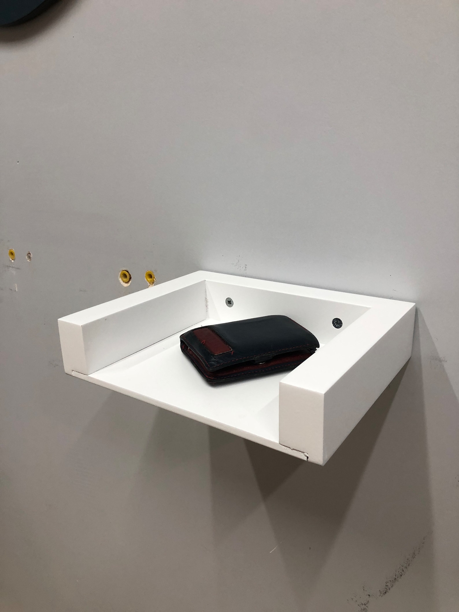 Wooden White Tv Unit With Hidden Drawers | Custom Size Floating Shelf ...