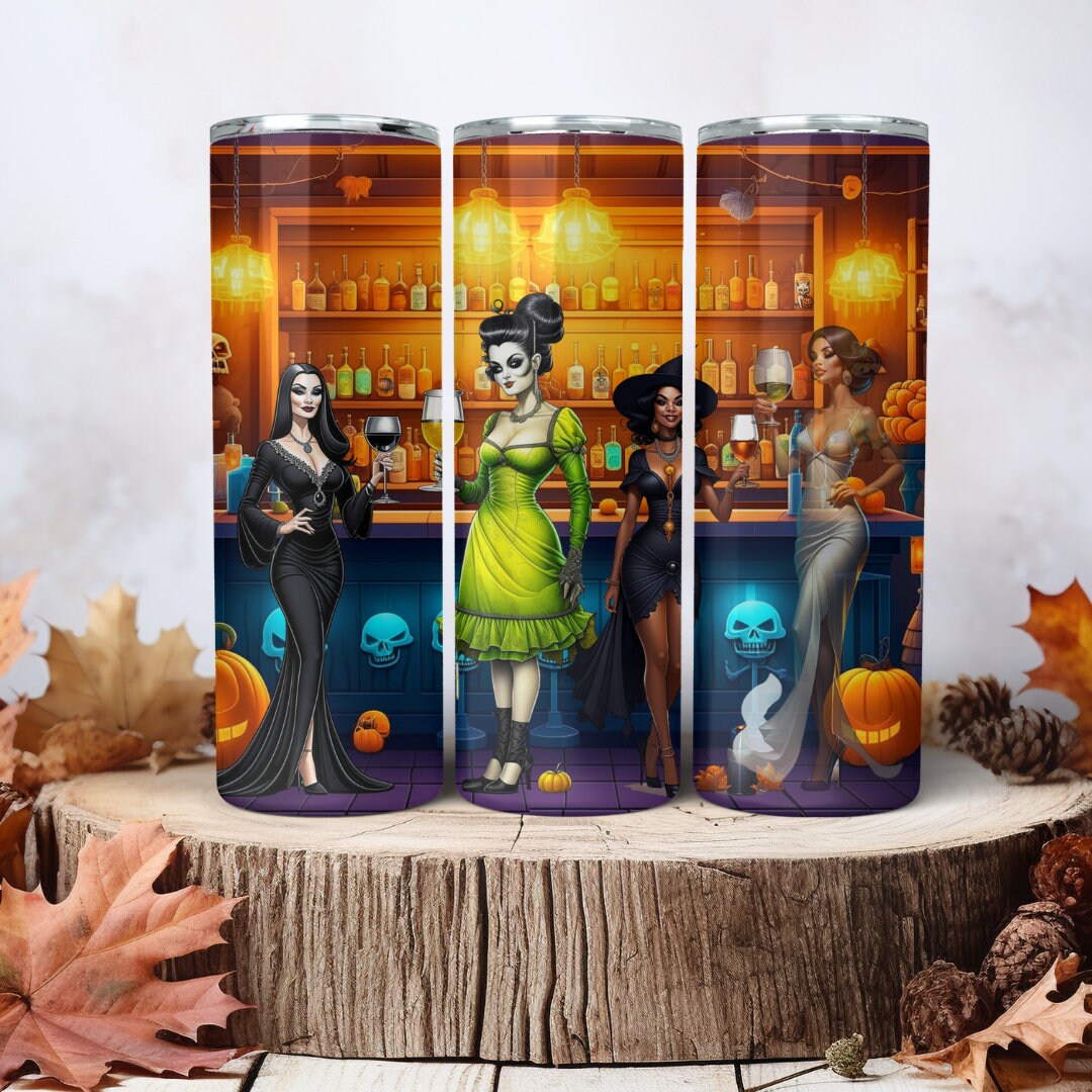 Ghouls Night Skinny Tumbler With Straw - Etsy