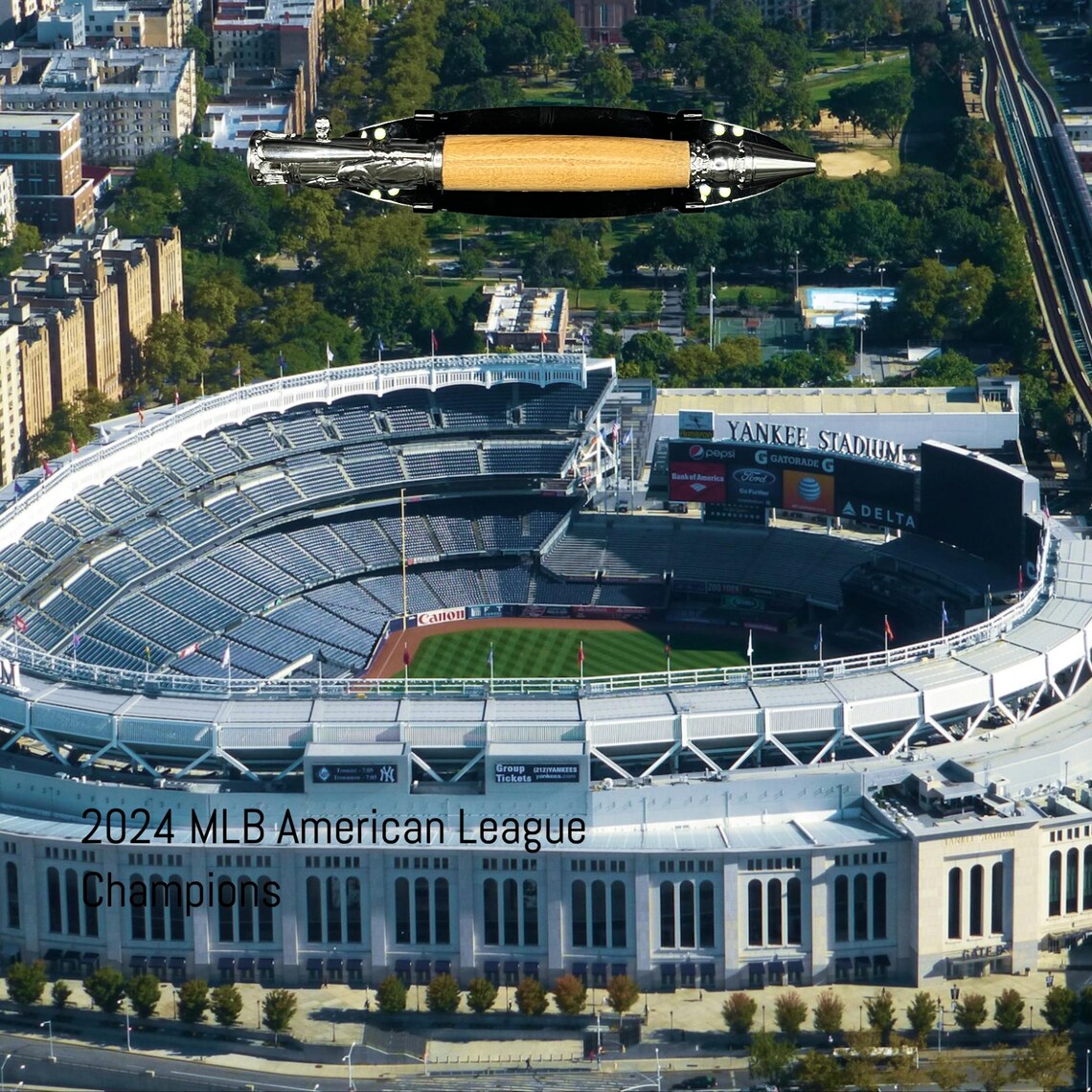Yankees Stadium Seat Pen – Hand-turned Chrome Pen, Authentic Baseball ...
