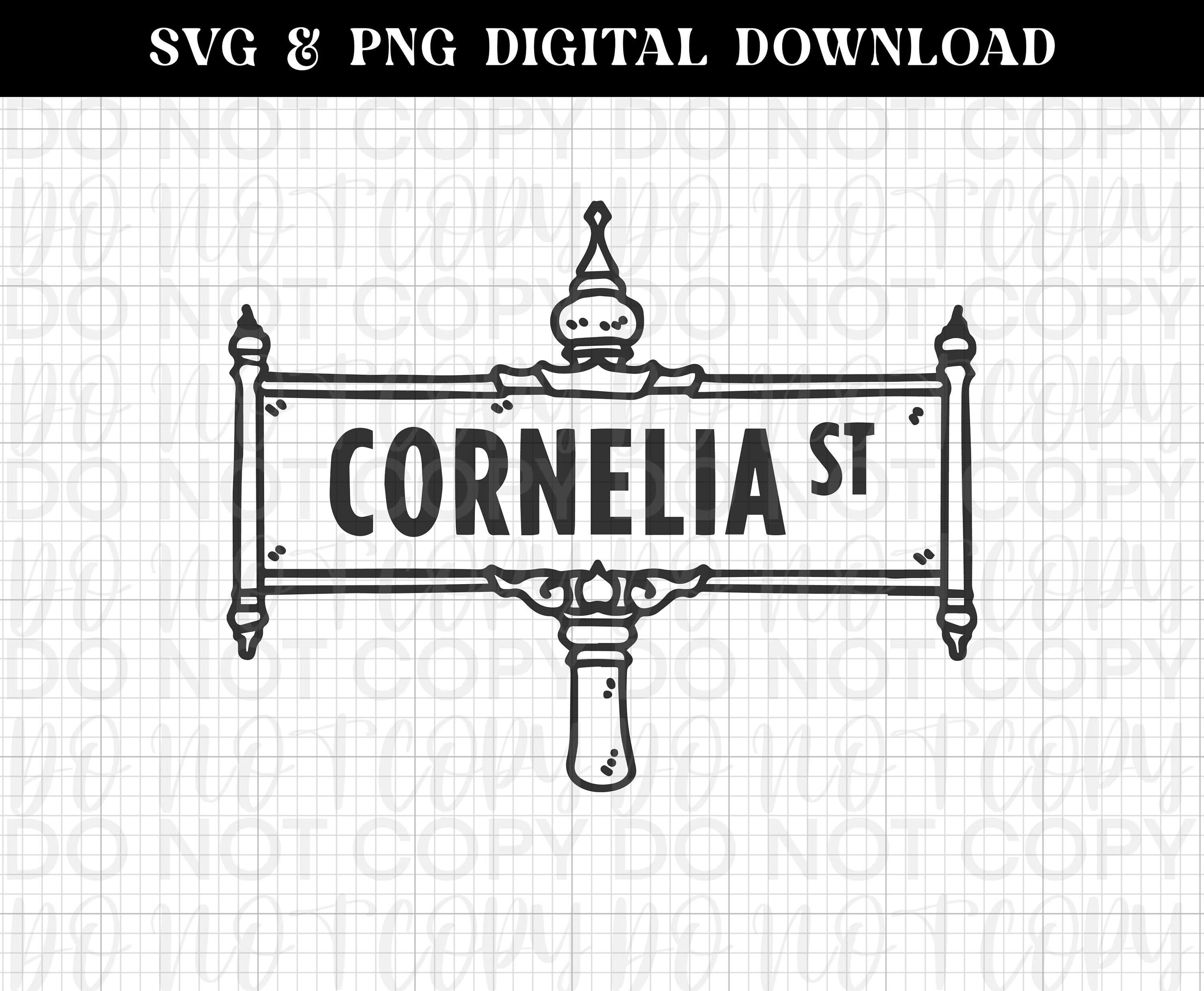 Cornelia Street Sign - Fan Merch - SVG & PNG Instant Digital Download ...