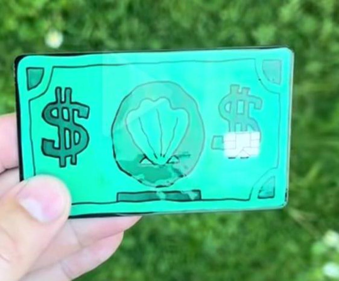 Spongebob Inspired Doller Credit Card Sticker - Etsy