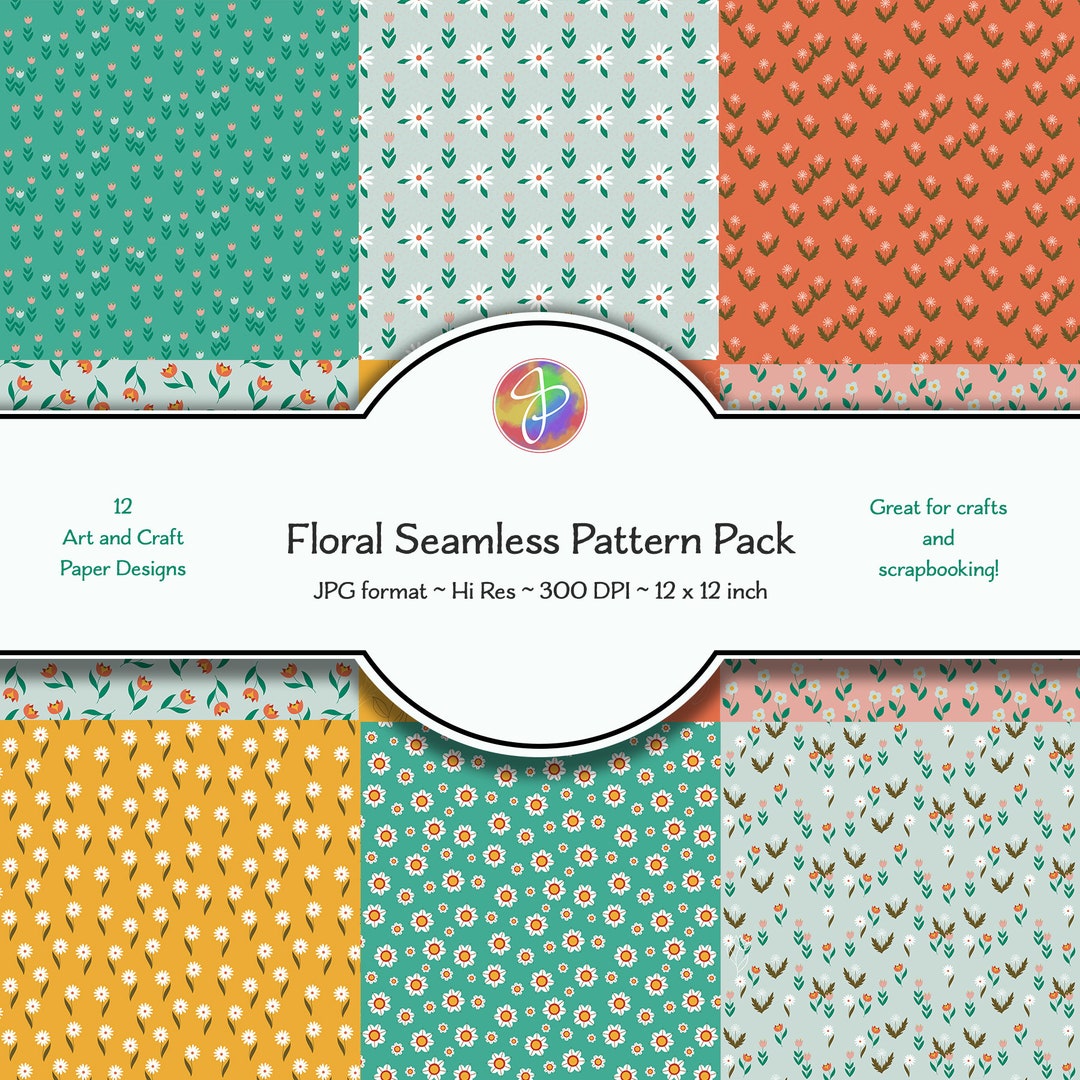 Floral Digital Seamless Patterns - Etsy