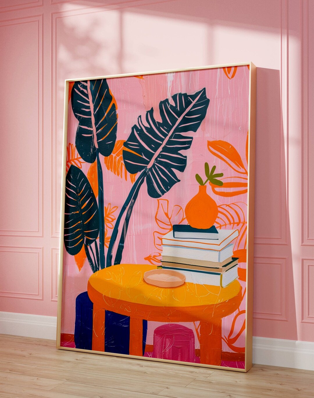 Vintage Matte Oil Painting Poster, Printed Oil Painting Art Poster ...