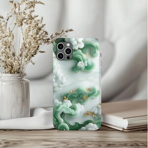 3D Asian Jade Stained Glass Phone Case for Iphone, Samsung, Google ...