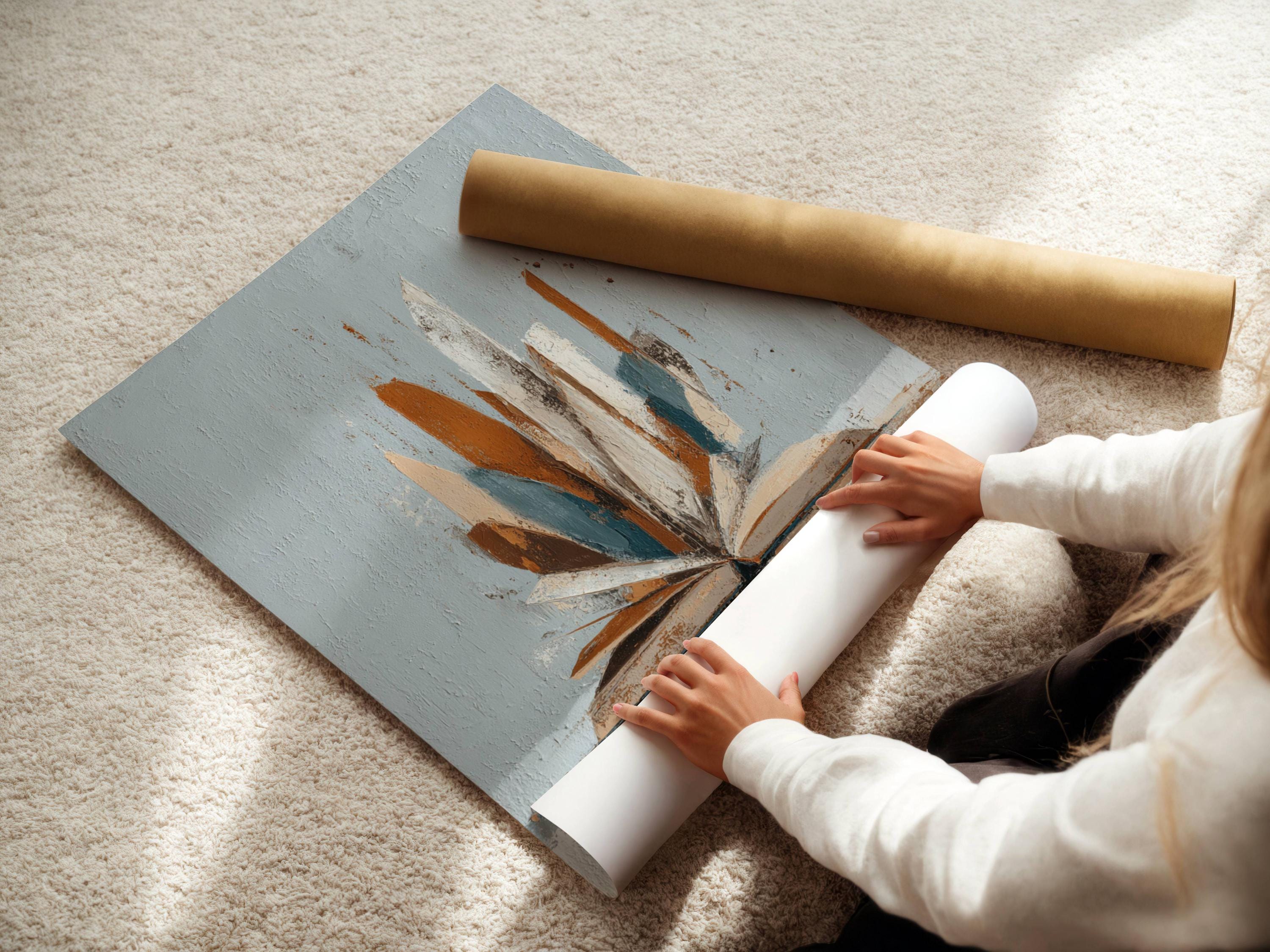 Abstract Open Book Art Print, Modern Literary Wall Art, Neutral ...