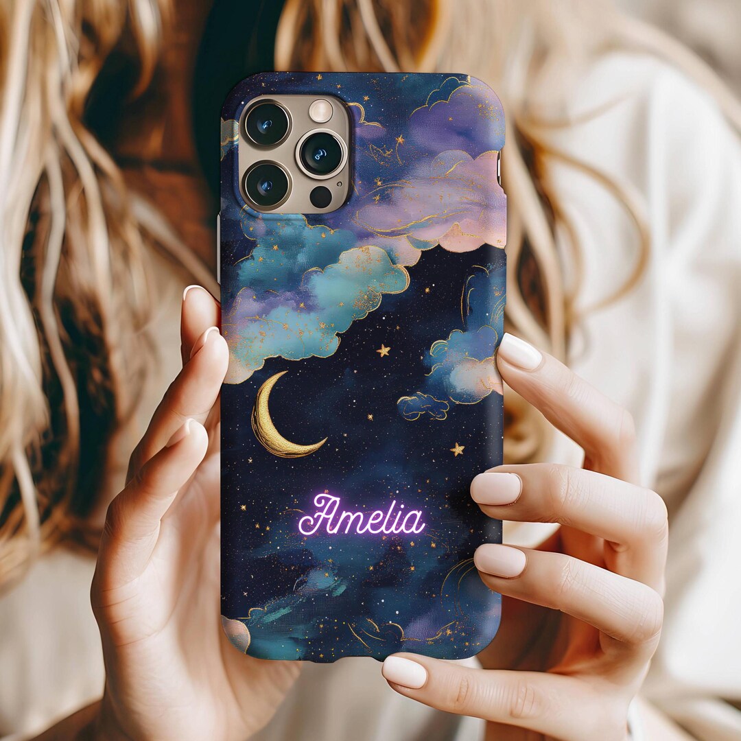 Custom Celestial Moon & Stars Phone Case – Dreamy Sky Art for Iphone ...