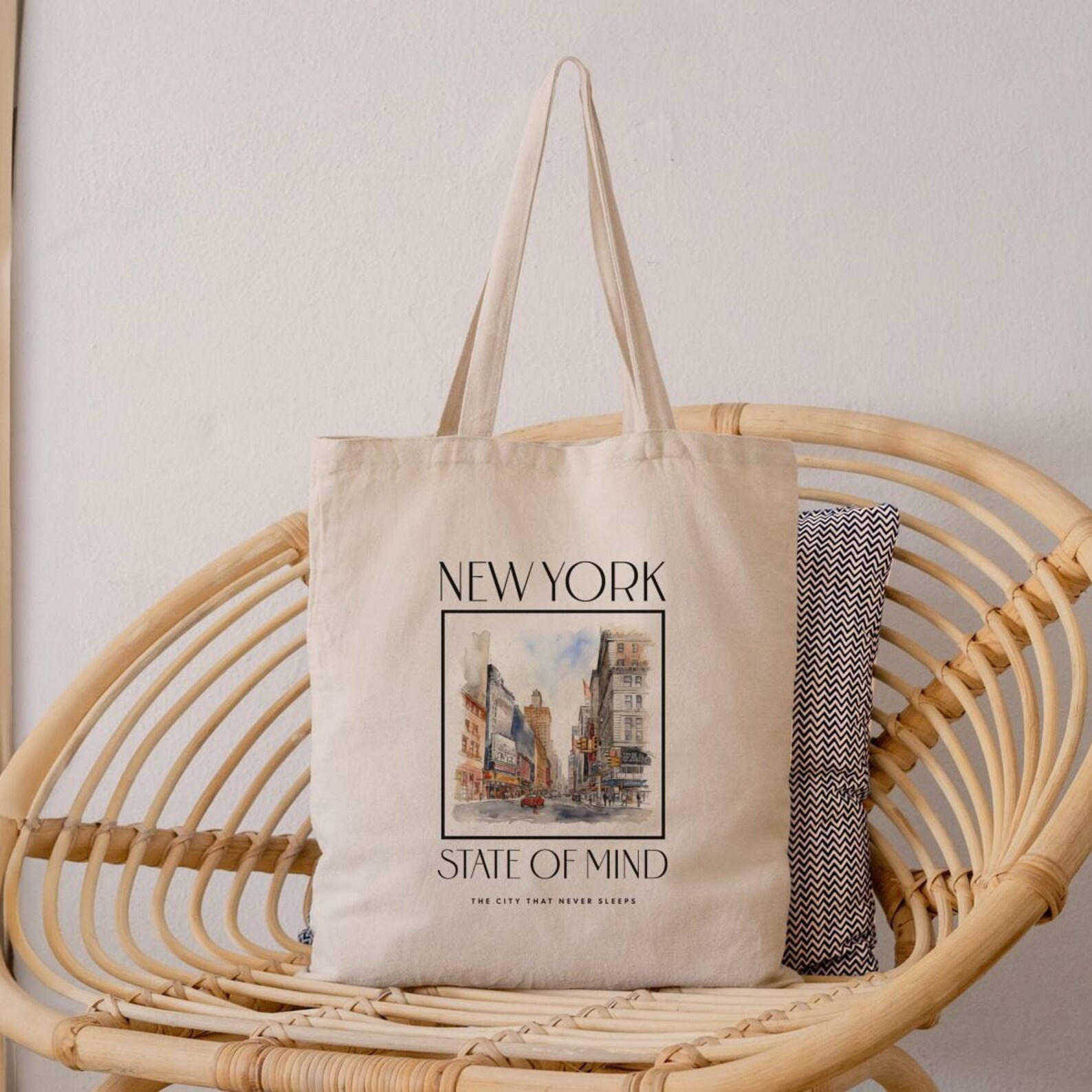 New York Tote Bag, New York State of Mind Tote, Shopping Bag, the City ...