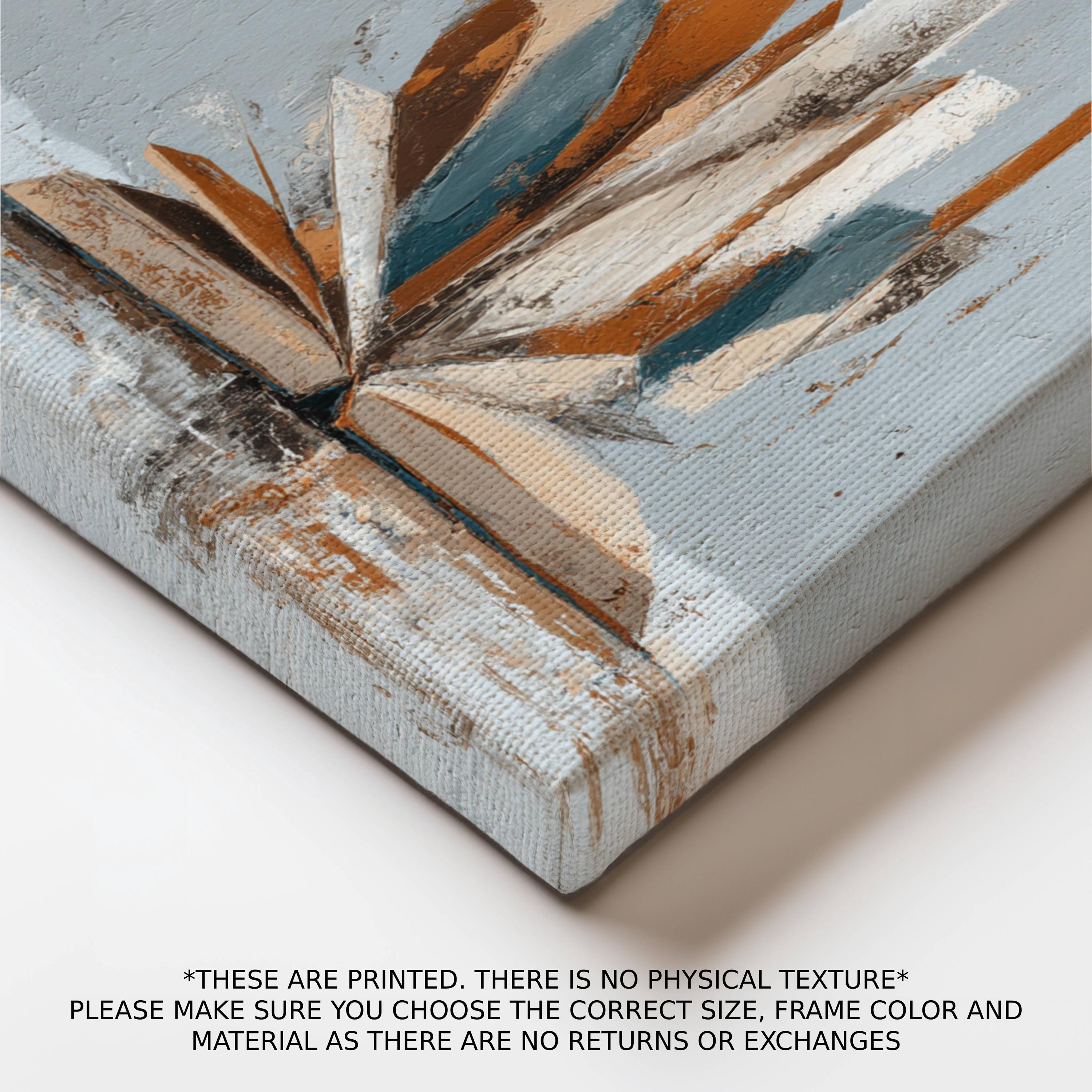 Abstract Open Book Art Print, Modern Literary Wall Art, Neutral ...