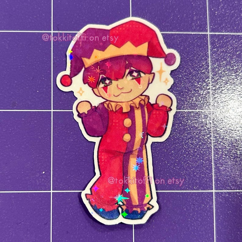 FINAL RESTOCK | Tomodachi Life Hugh Morris Sticker | Holographic Glossy ...