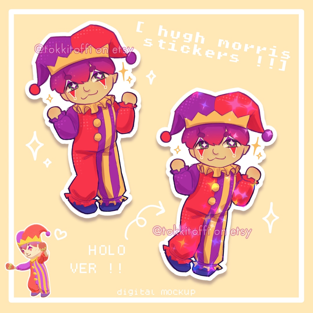 FINAL RESTOCK | Tomodachi Life Hugh Morris Sticker | Holographic Glossy ...