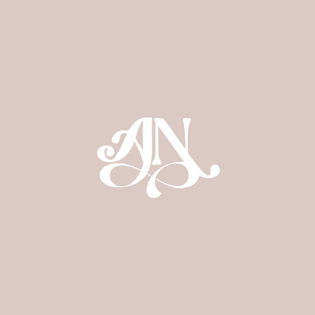 Modern Wedding Monogram, Chic Logo, Stylish Wedding Couple Logo ...