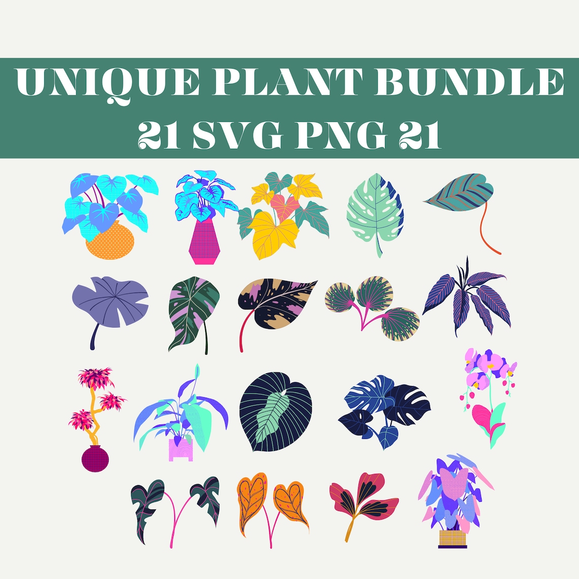 Plants SVG File, Plant Bundle SVG, PNG, Foliage Svg, Botanical Svg ...