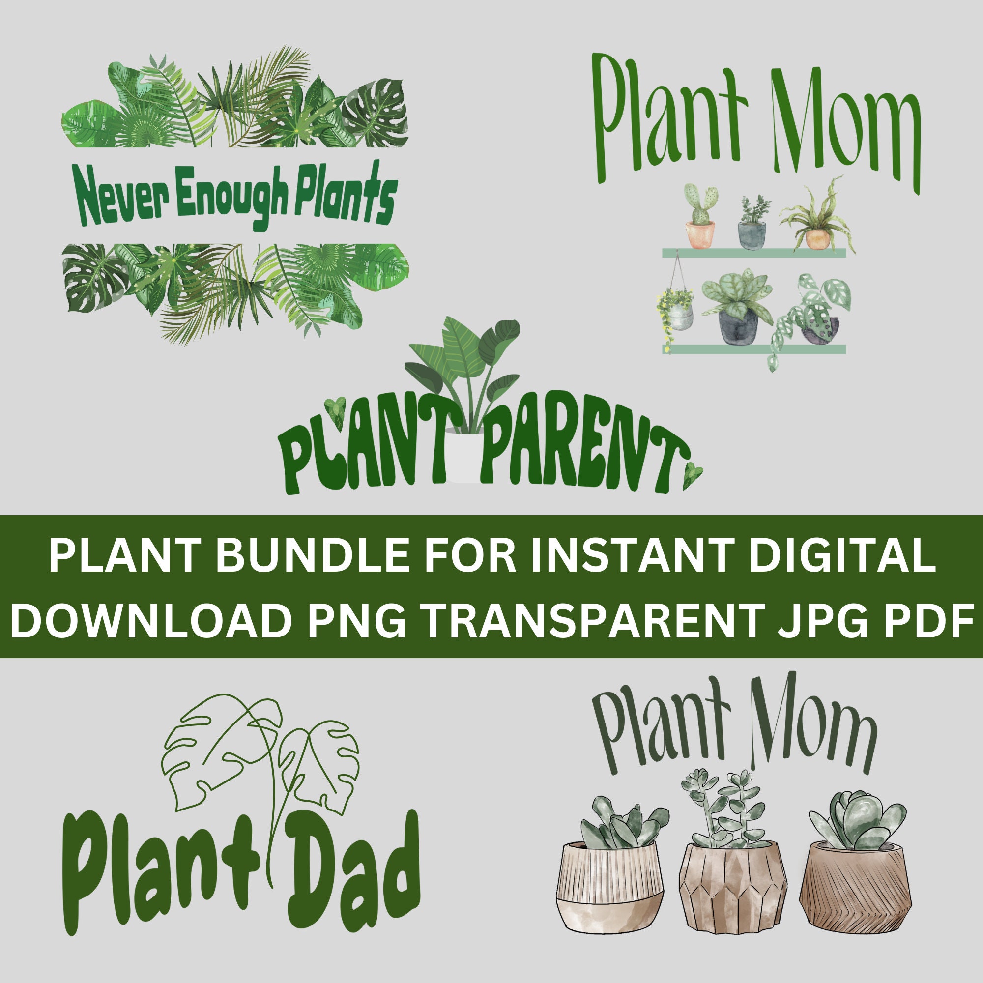 Plants Bundle SVG, PNG, Botanical Svg, Plants PNG, Botanical Png, Plant ...
