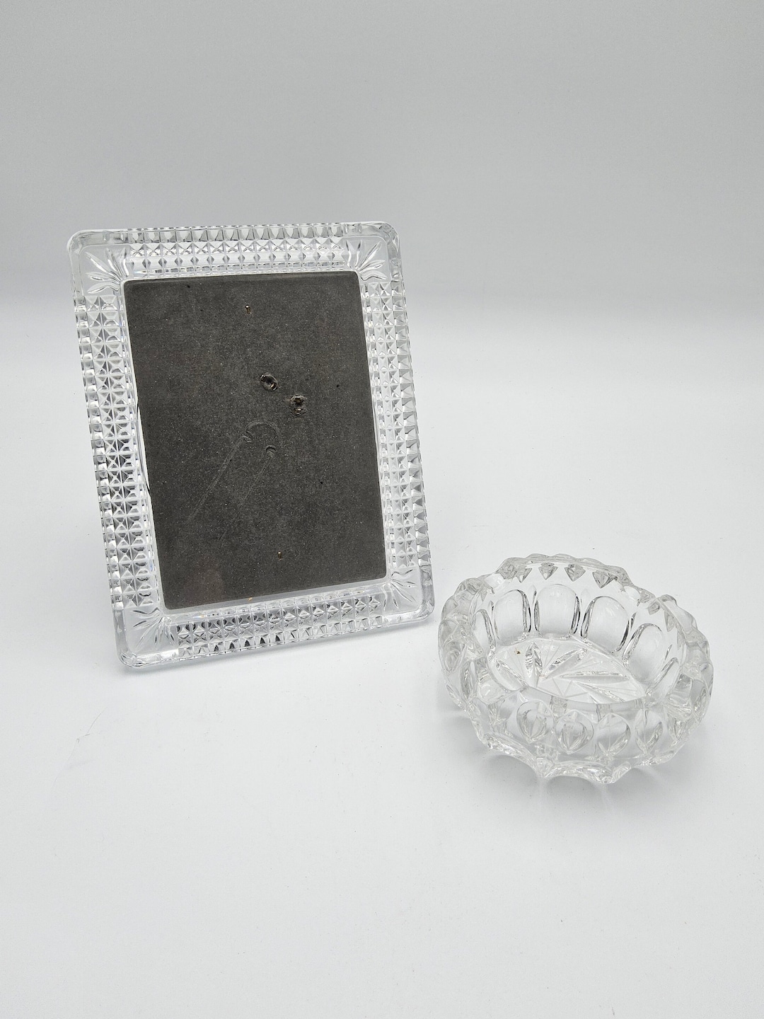 Crystal Ashtray and Frame Vintage Crystal Gift Set - Etsy