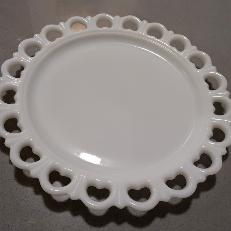 Milk Glass Platter - Etsy
