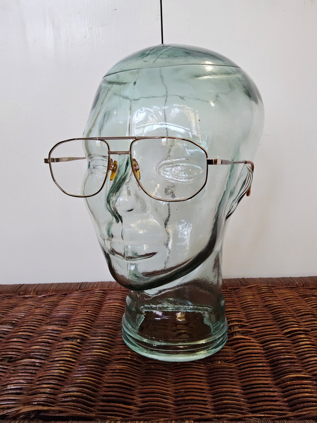 Vintage 1990s Gold Frame Glasses Men's Oversized Glasses Frames Vintage ...