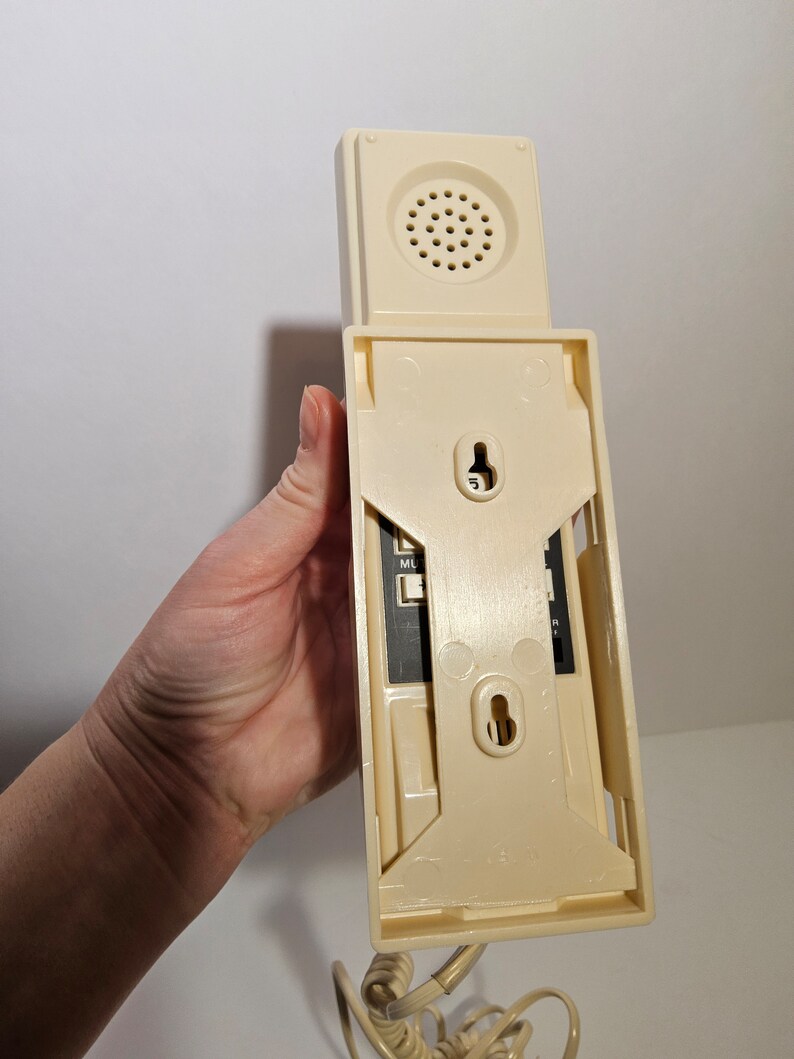 80s Wall Telephone Push Button Phone Vintage Land Line Phone 90s Phone ...