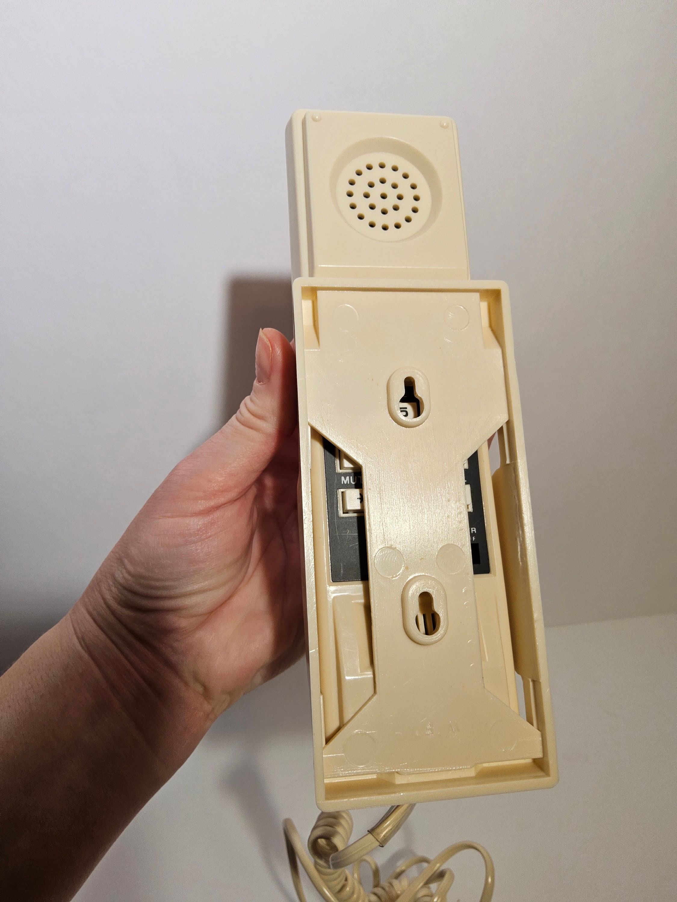 80s Wall Telephone Push Button Phone Vintage Land Line Phone 90s Phone ...