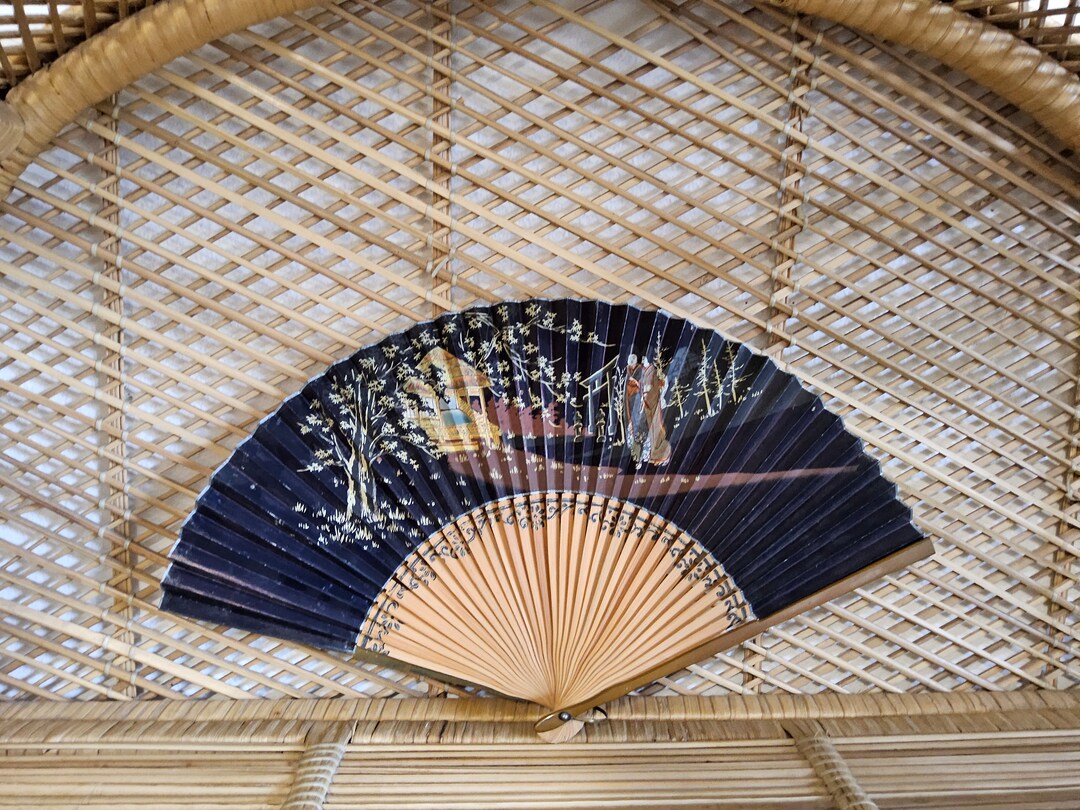 Vintage Asian Hand Fan Vintage Wall Fan Vintage Asian Folding Fan - Etsy