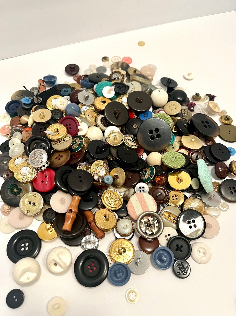 Vintage Button Lot 1970s 1990s Buttons Large Button Collection All ...