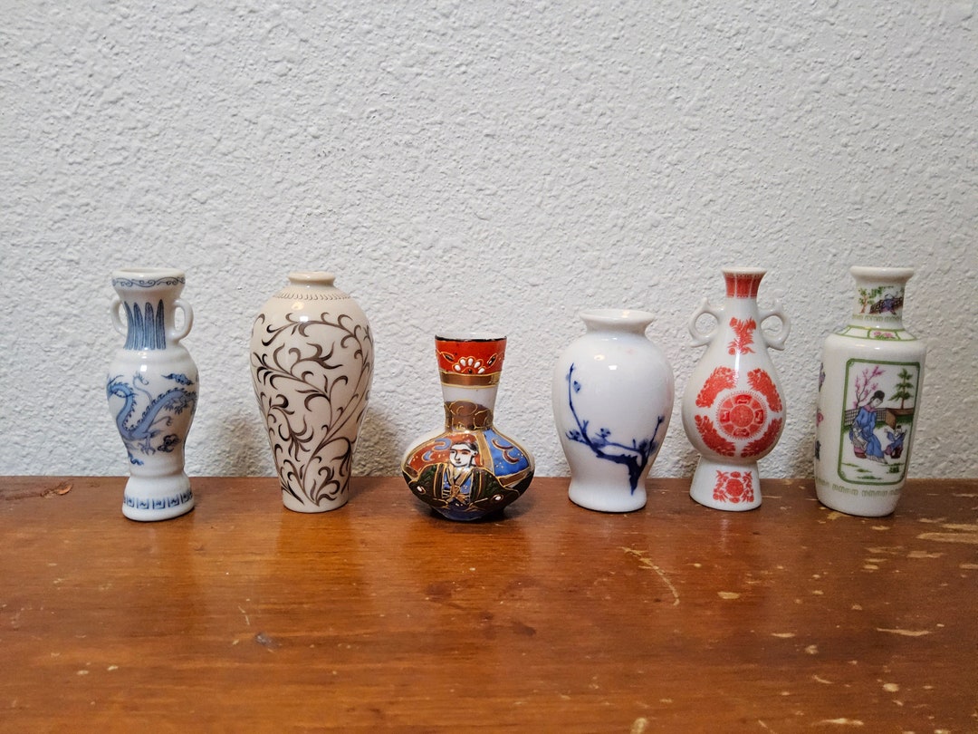 Miniature Japanese Vase Collection Japanese Mini Vases - Etsy