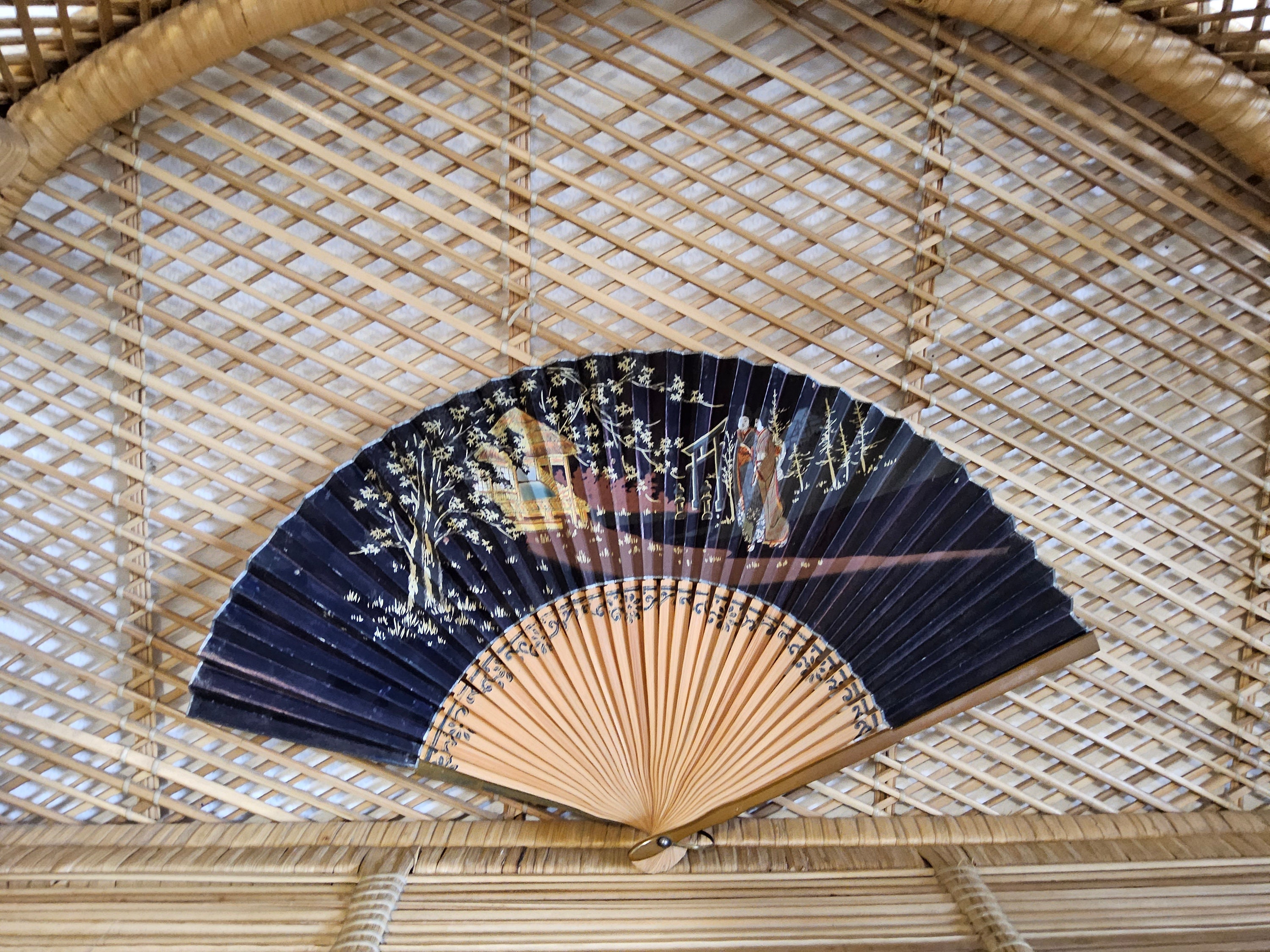 Vintage Asian Hand Fan Vintage Wall Fan Vintage Asian - Etsy