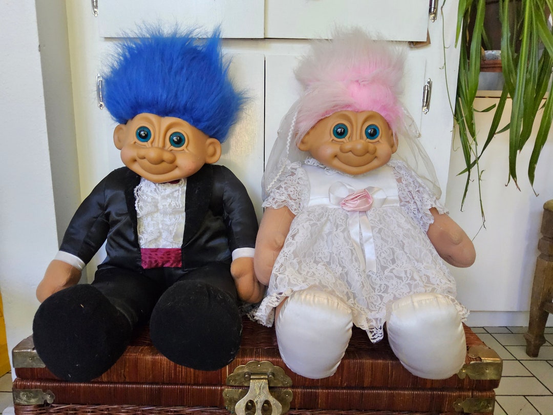 Russ Berry 24 Inch Husband and Bride Troll Dolls Bride and - Etsy