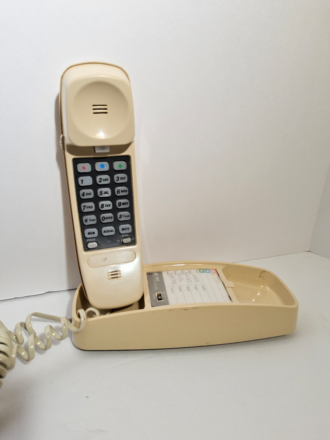 1980s Wall Telephone Hand Held Phone Beige 90s Land Line Phone Working ...