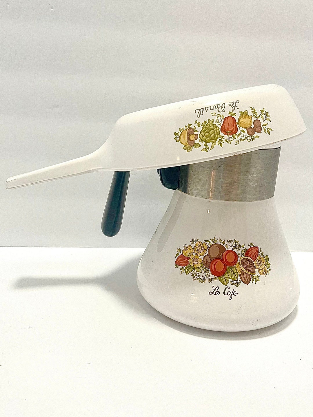 Vintage Corning Ware Coffee Pot and Skillet Set Vintage Floral Kitchen ...