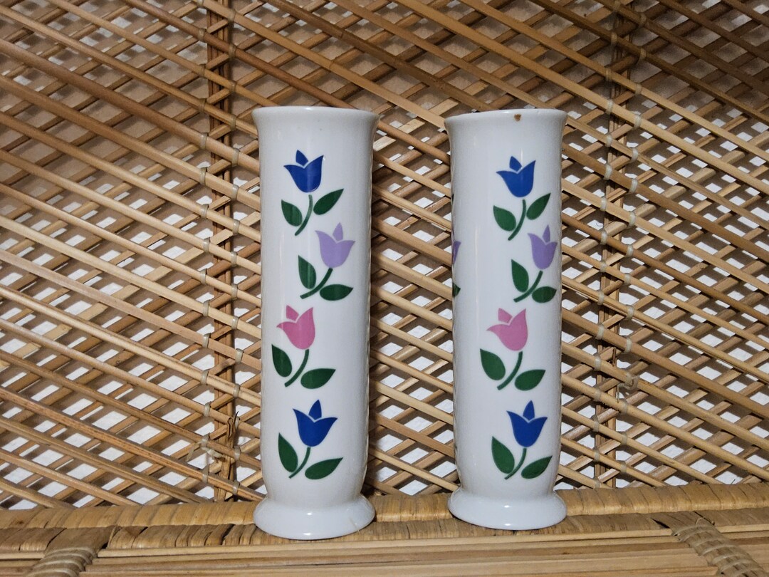 Vintage Japanese Floral Vases Floral Vase Set Asian Vase Collection - Etsy