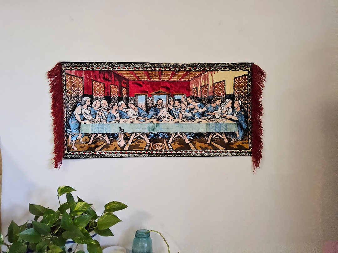 The Last Supper Tapestry Woven Religious Wall Hanging the Last Supper ...