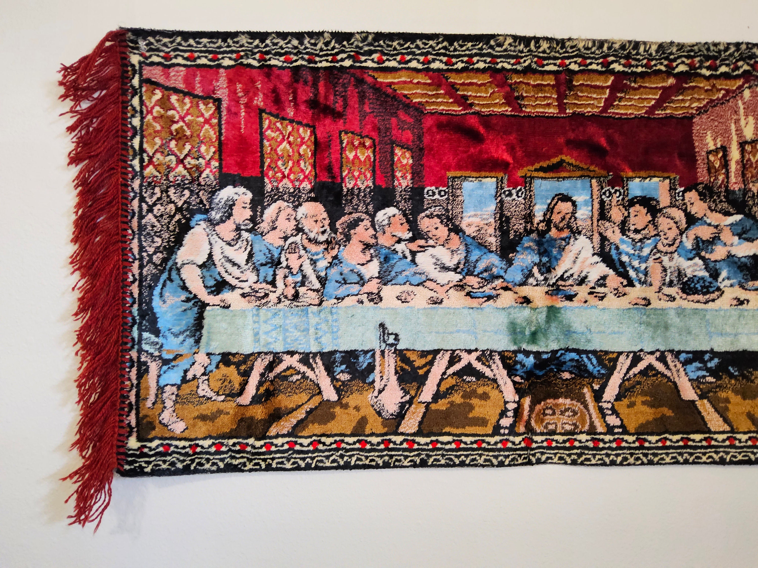 The Last Supper Tapestry Woven Religious Wall Hanging the - Etsy