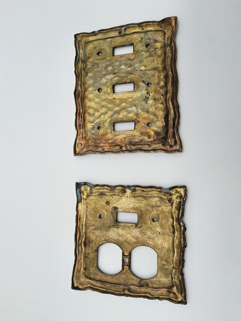 Brass Light Switch and Outlet Cover Set Brass Floral Filagree Light ...