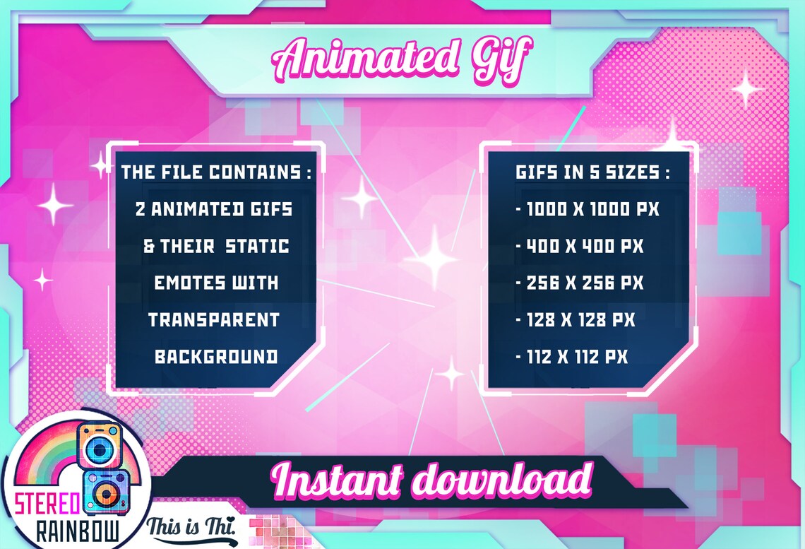 Animated Gif + Static Emote for All Platforms - Etsy