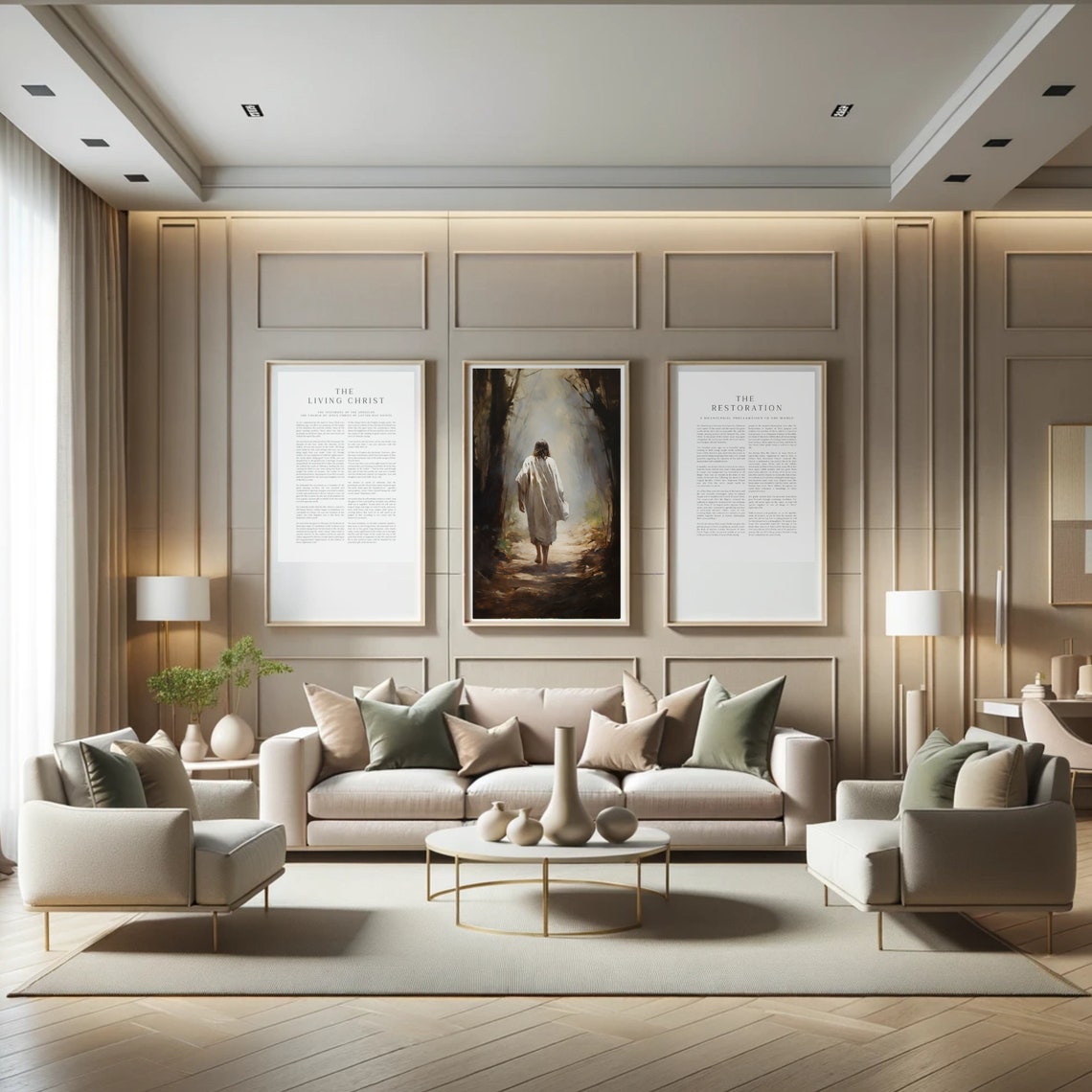 Modern Farmhouse LDS Art Set 3/ Lds Wall Art / Christian Gallery Wall ...