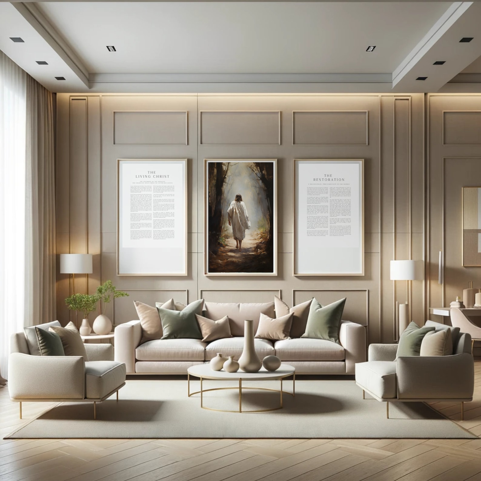 Modern Farmhouse LDS Art Set 3/ Lds Wall Art / Christian Gallery Wall ...