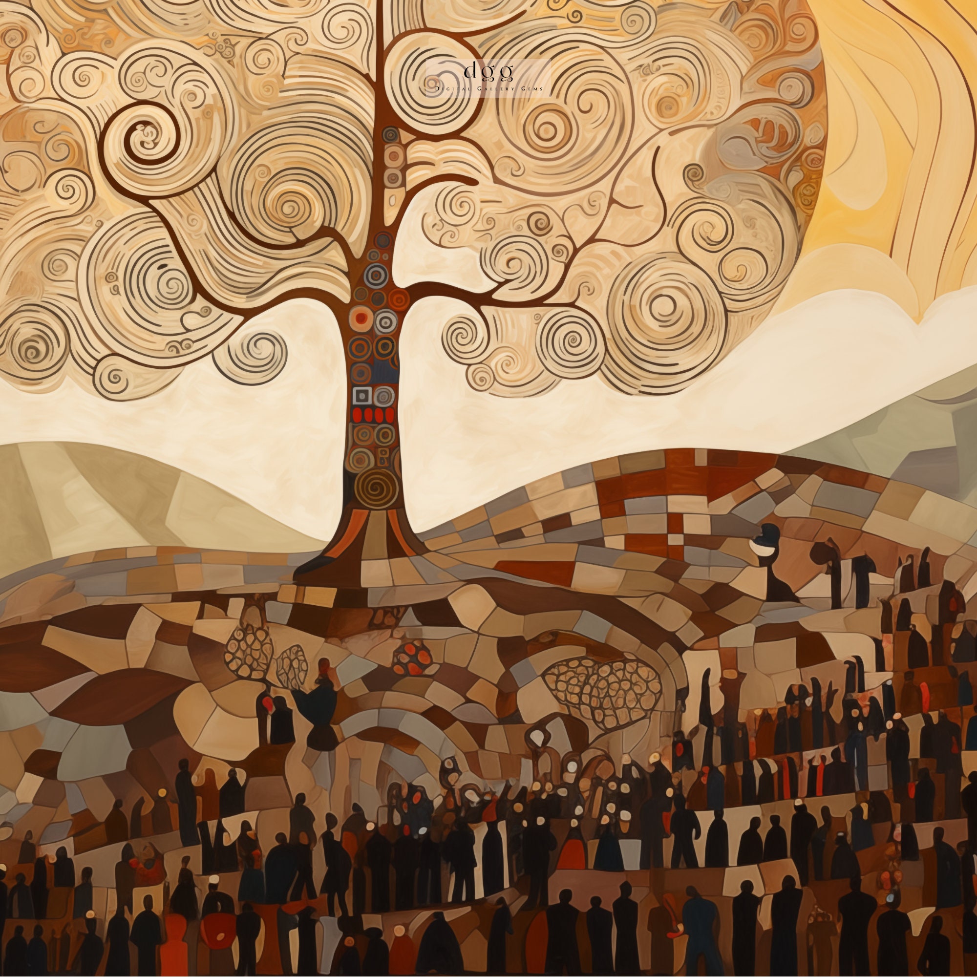 Modern Abstract Tree of Life LDS Art / Lds Wall Art / Christian Decor ...