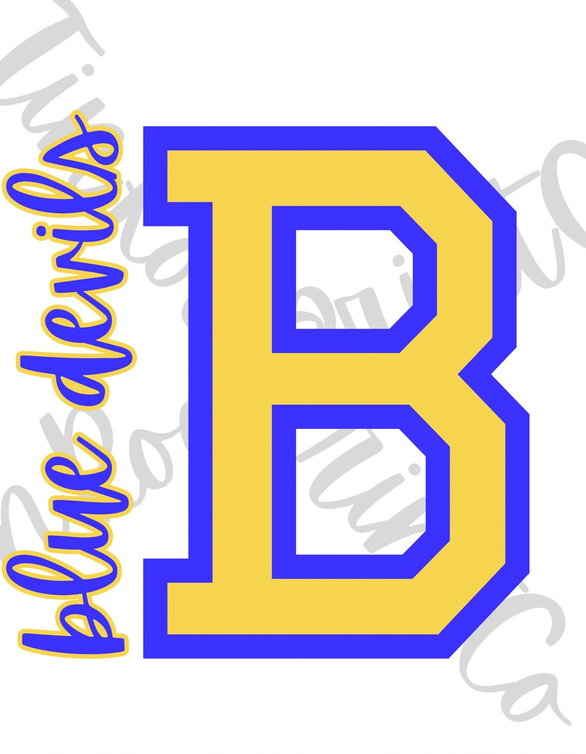 Blue Devils Custom Mascot Design Download - Etsy