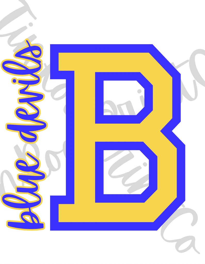 Blue Devils Custom Mascot Design Download - Etsy